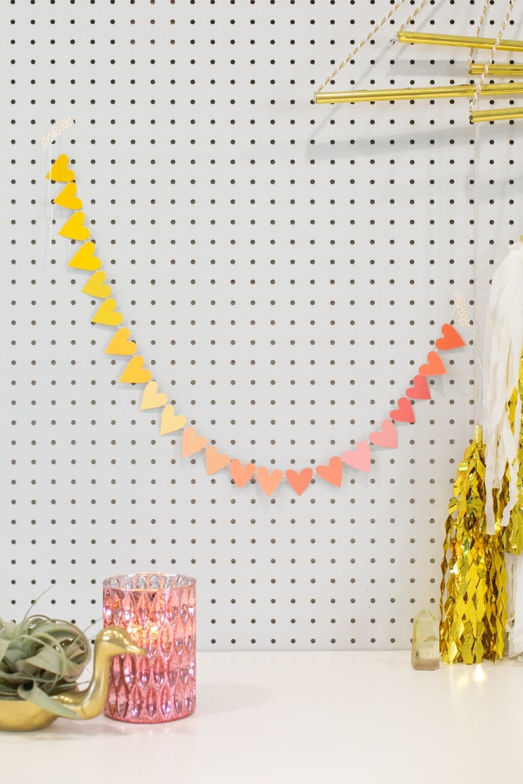 Valentine Decor Idea // DIY Paint Chip Garland » Lovely Indeed