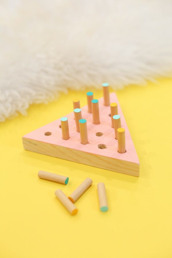DIY Triangle Peg Jump Game » Lovely Indeed