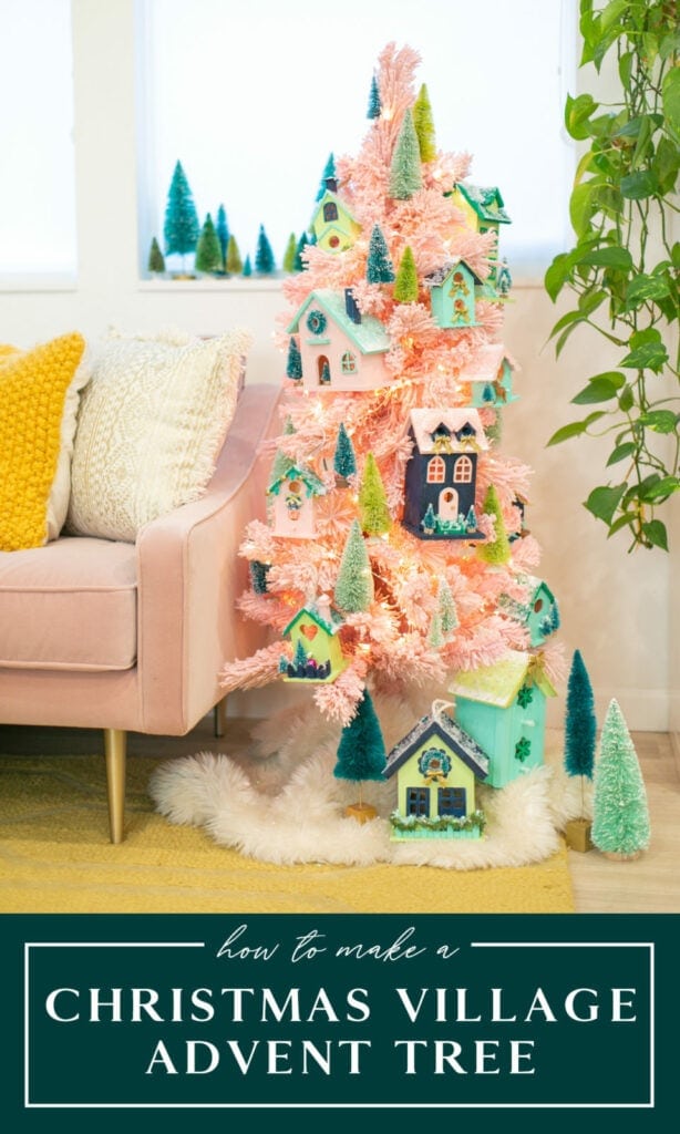 A Christmas Village Tree » DIY Tutorial from Lovely Indeed