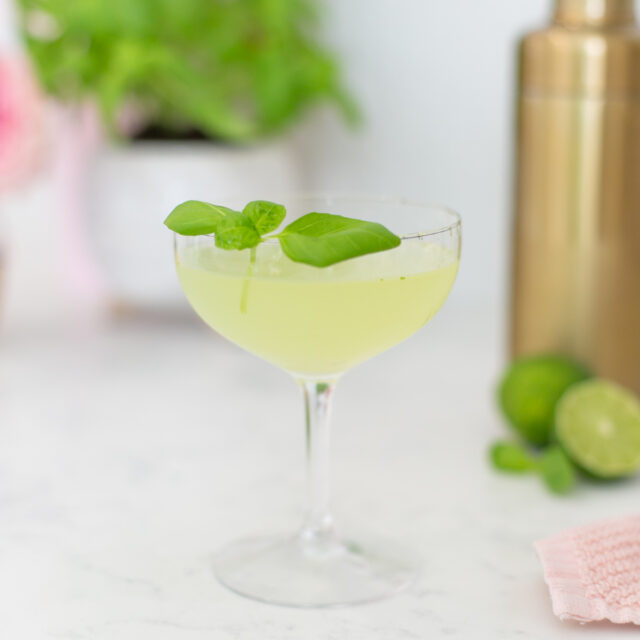 Basil Gimlet Cocktail Recipe » Refreshing and Simple Gin Cocktail